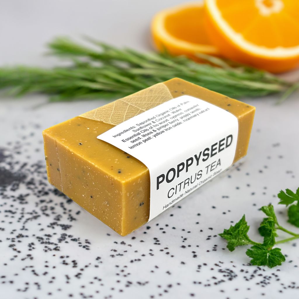 Citrus Poppyseed Bar Soap, Organic