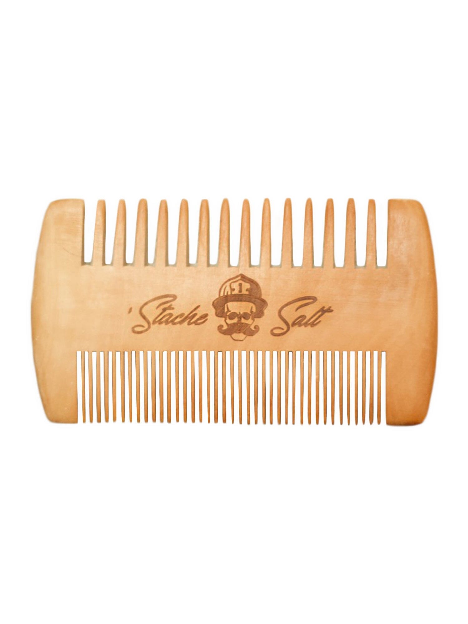 Wood Moustache and Beard Comb