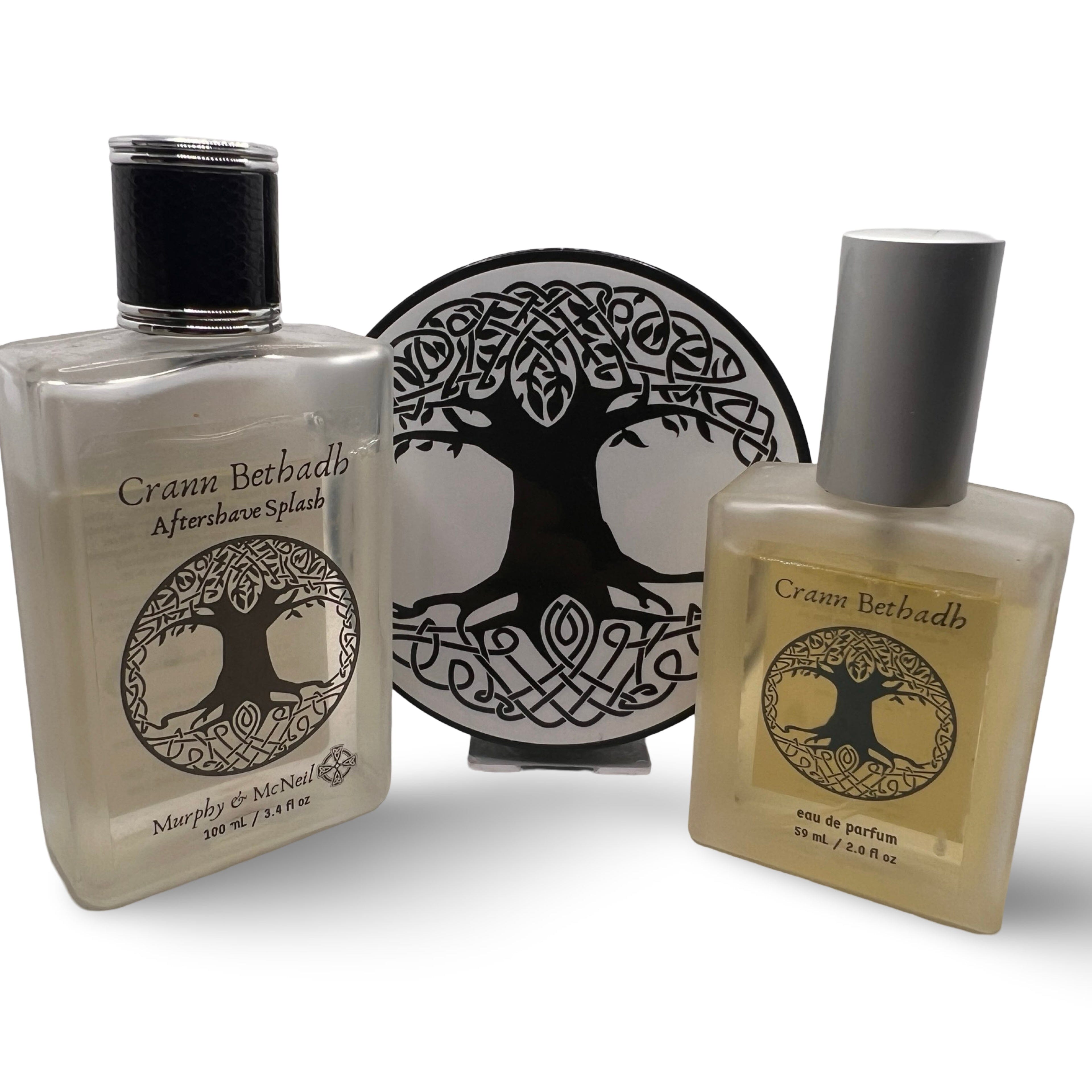 Crann Bethadh Shaving Soap (AON Base), Splash, and EDP - by Murphy and