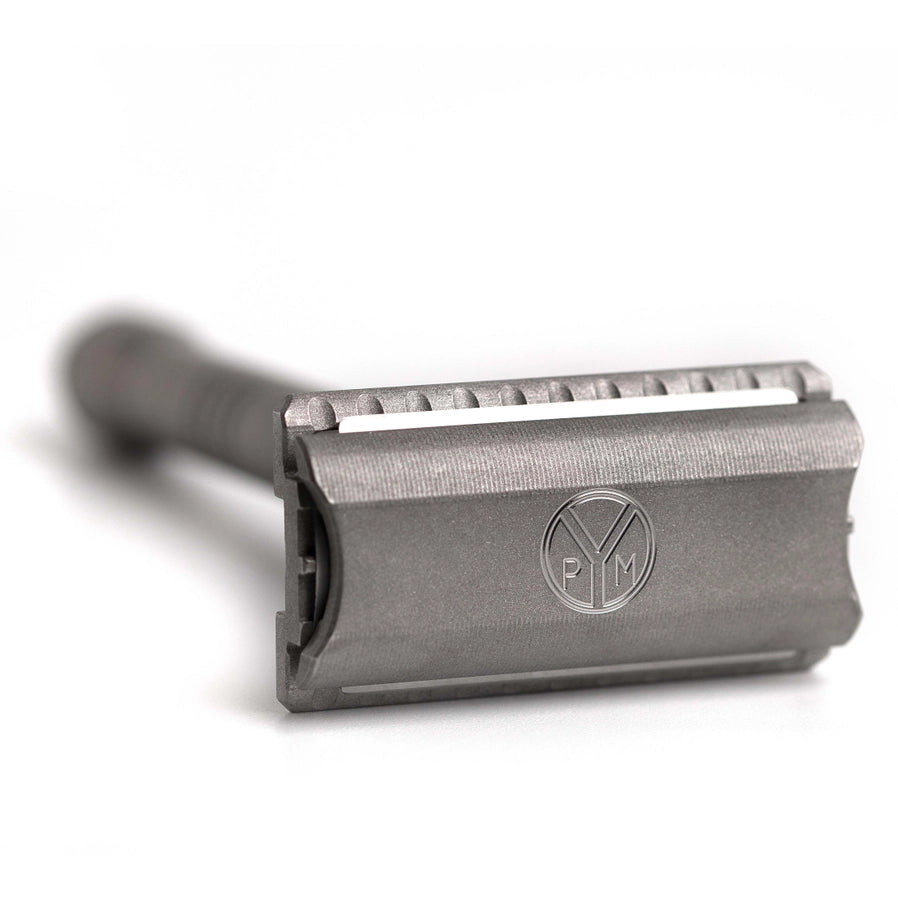 Model 921-M Stainless Steel Safety Razor (Stone Washed Finish) - by Ya