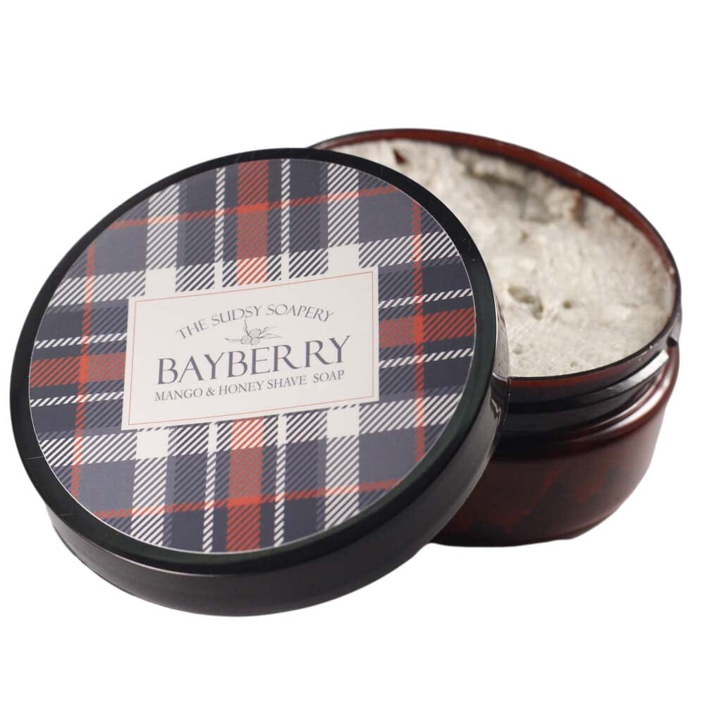 Mango Butter Shave Soap for Shaving, Bayberry with Honey and Russian B