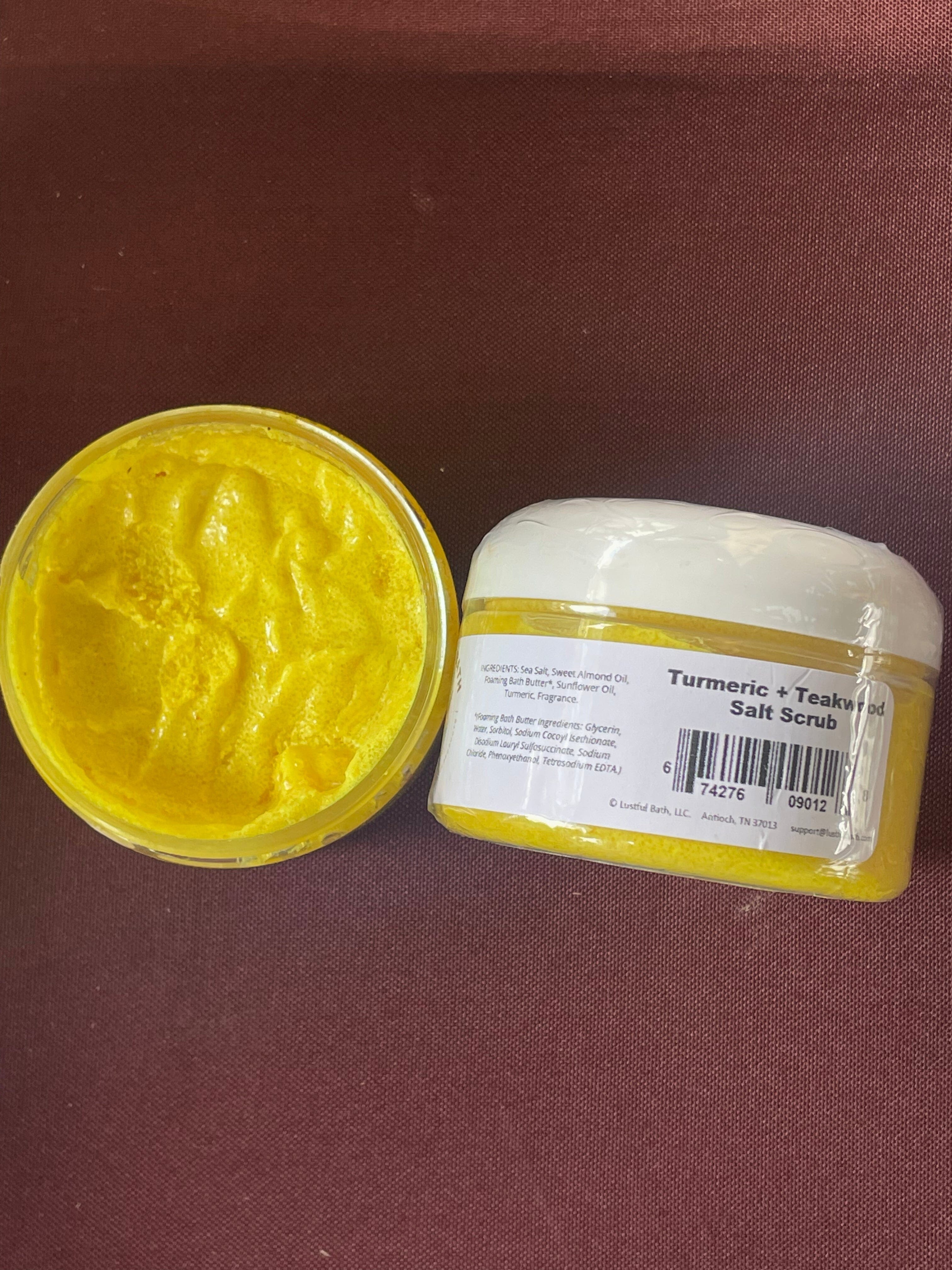 TURMERIC + TEAKWOOD FOAMING SALT SCRUB
