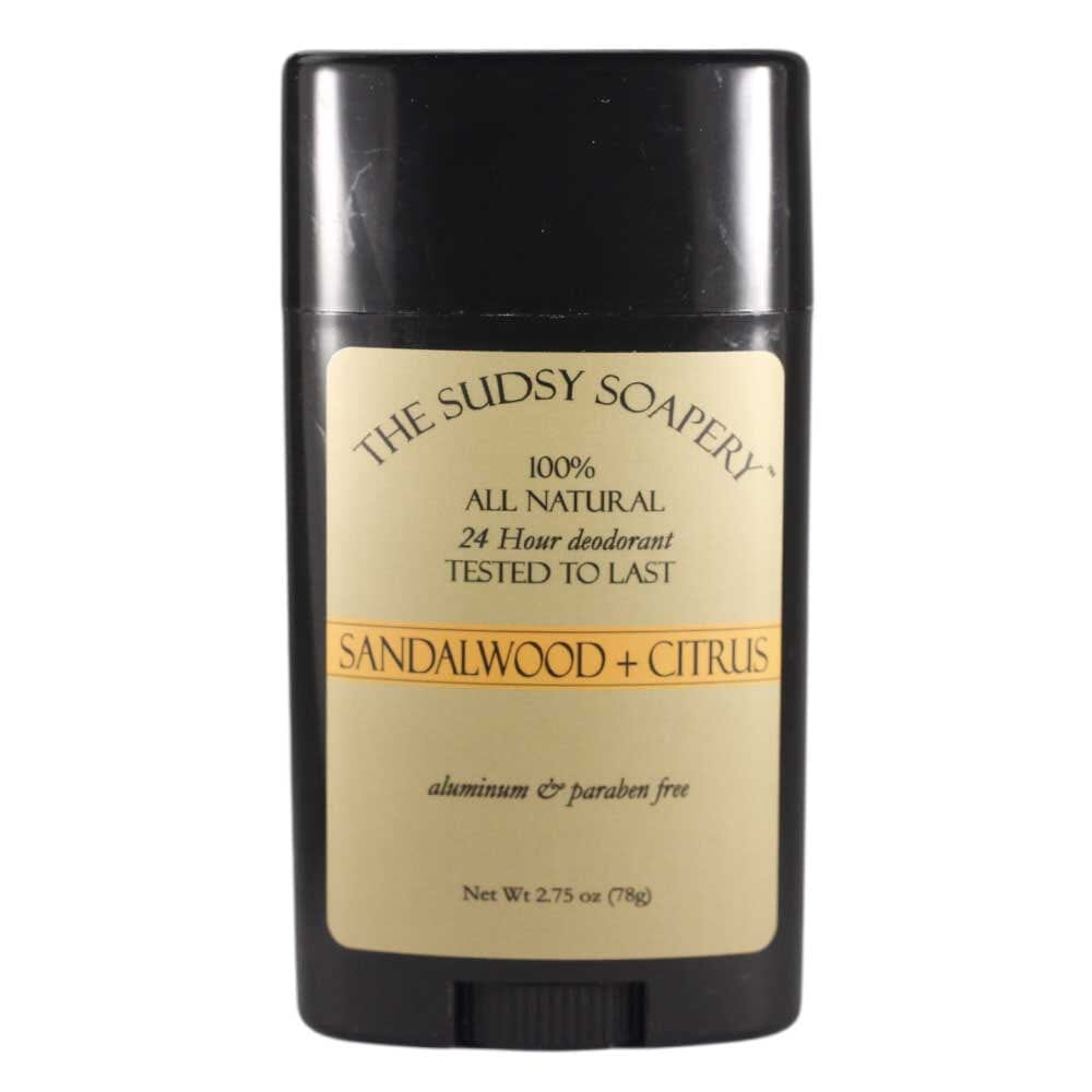 Sudsy Soapery Natural Sandalwood and Citrus Stick Deodorant, Aluminum