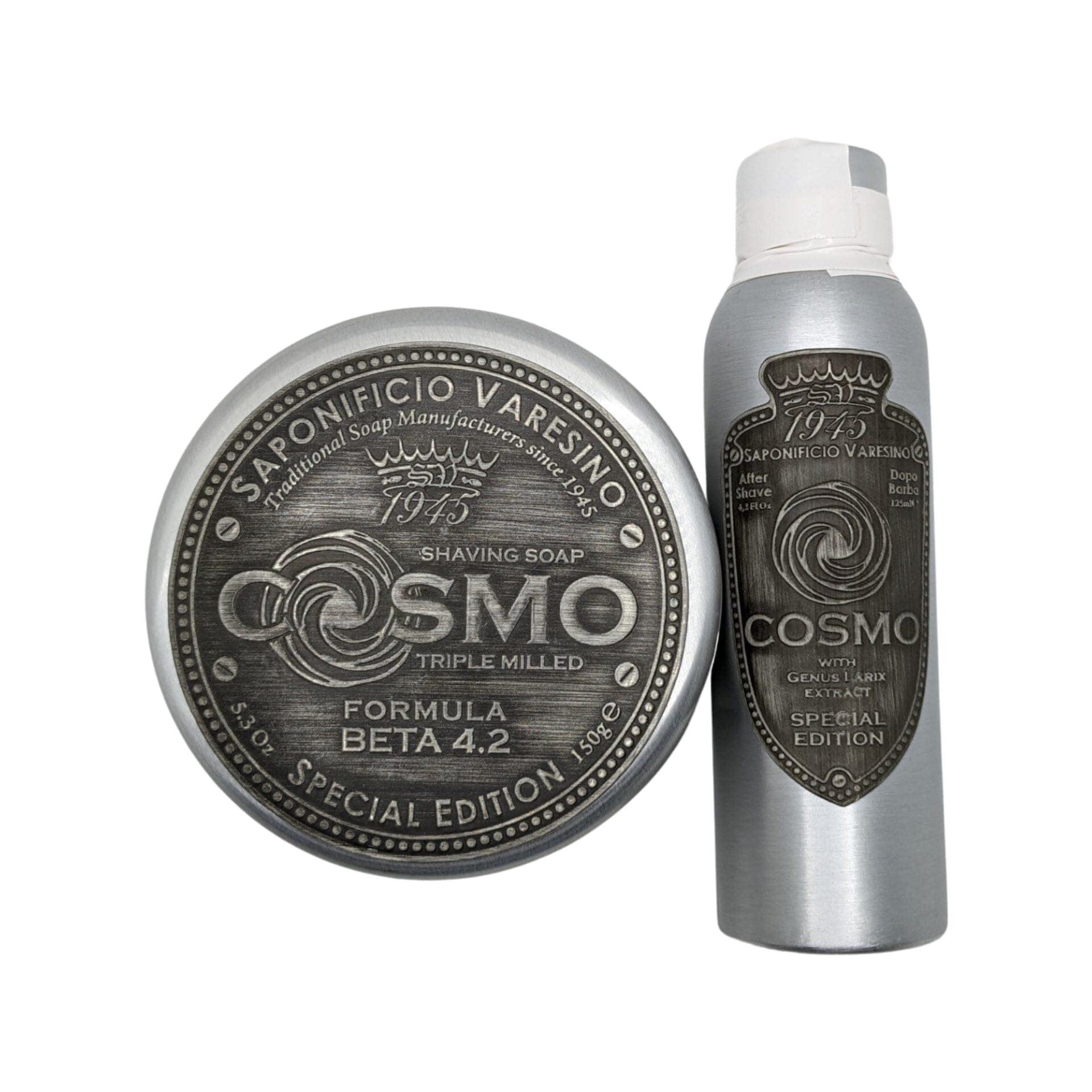 Cosmo Shaving Soap in Tin (Beta 4.2) and Splash- by Saponificio Varesi
