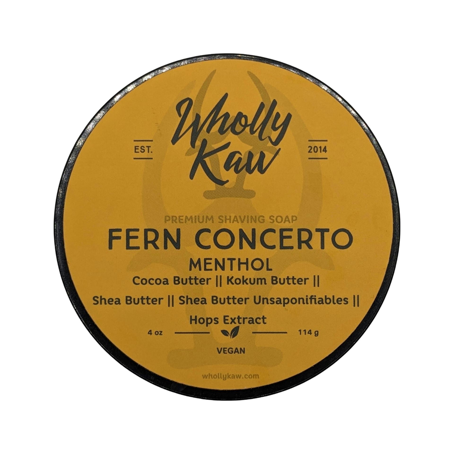 Fern Concerto Menthol Shaving Soap (Vegan) - by Wholly Kaw (Used)