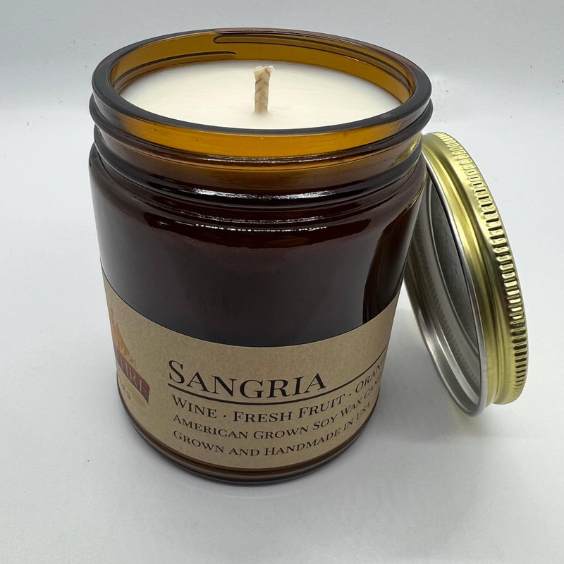 Sangria Soy Wax Candle | 9 oz Amber Apothecary Jar