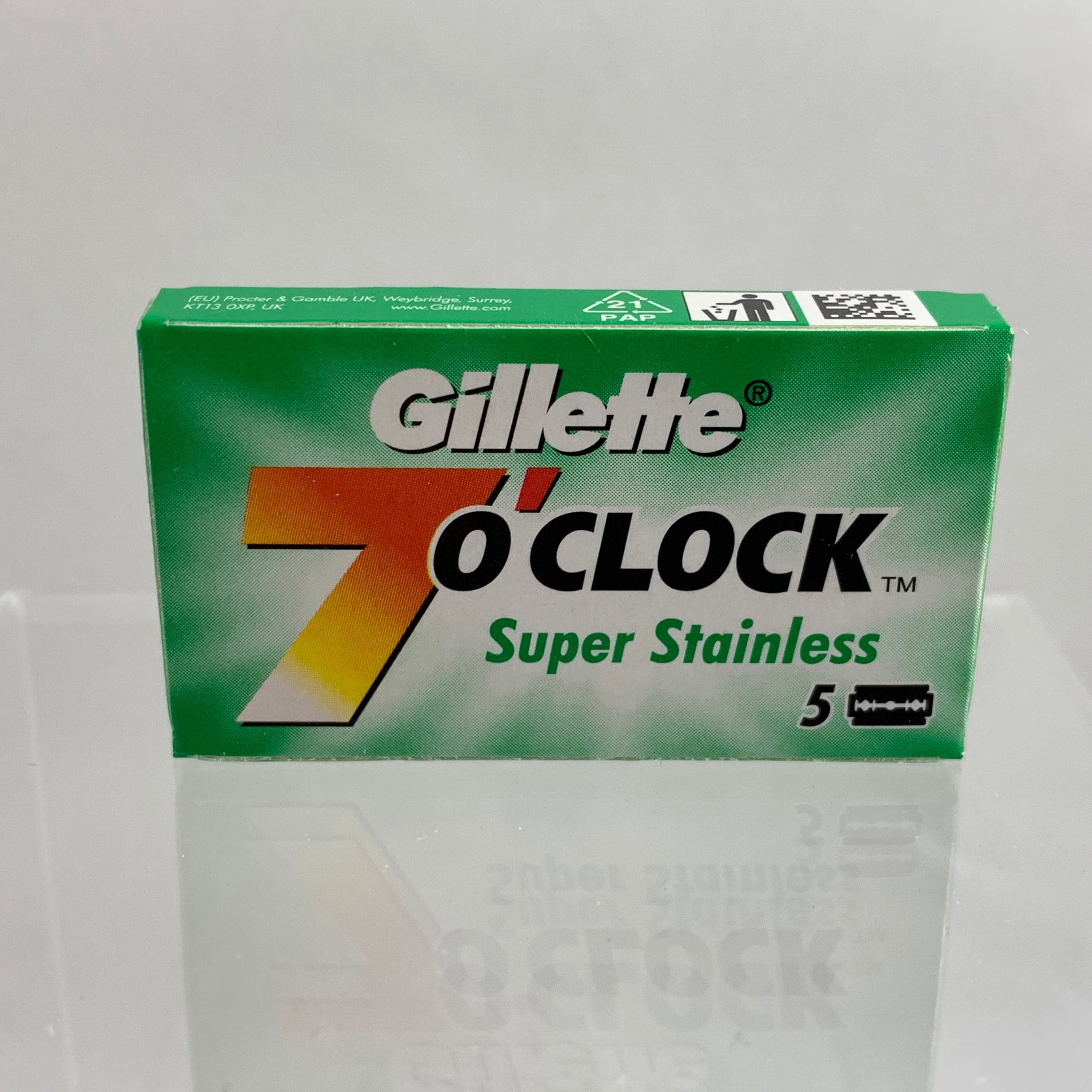 Gillette 7 O'Clock Super Stainless (Green) Razor Blades (5 count)