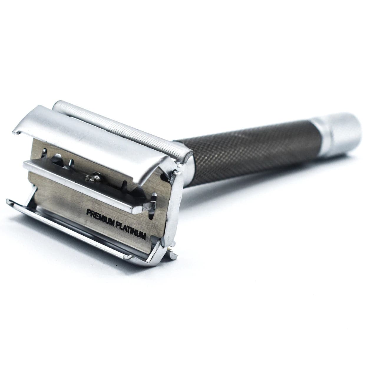 Parker 74R Chrome Heavyweight Butterfly Open Safety Razor - Graphite a