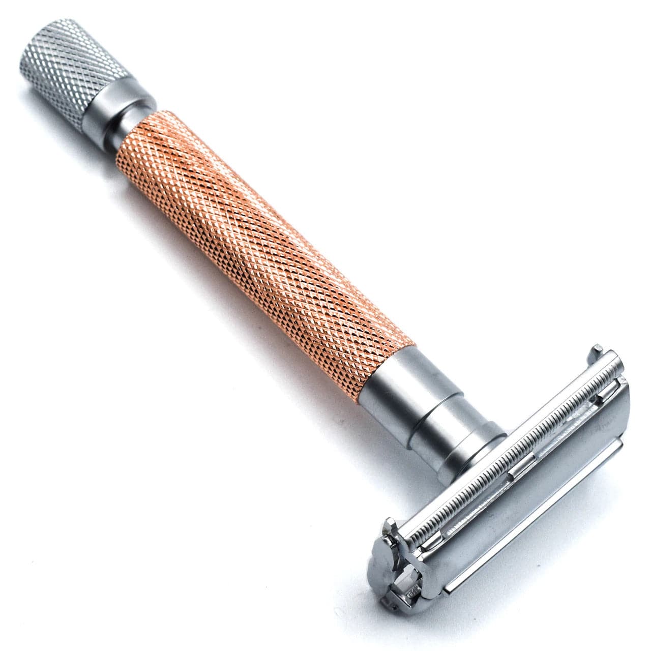 Parker 74R Chrome Heavyweight Butterfly Open Safety Razor - Rose Gold