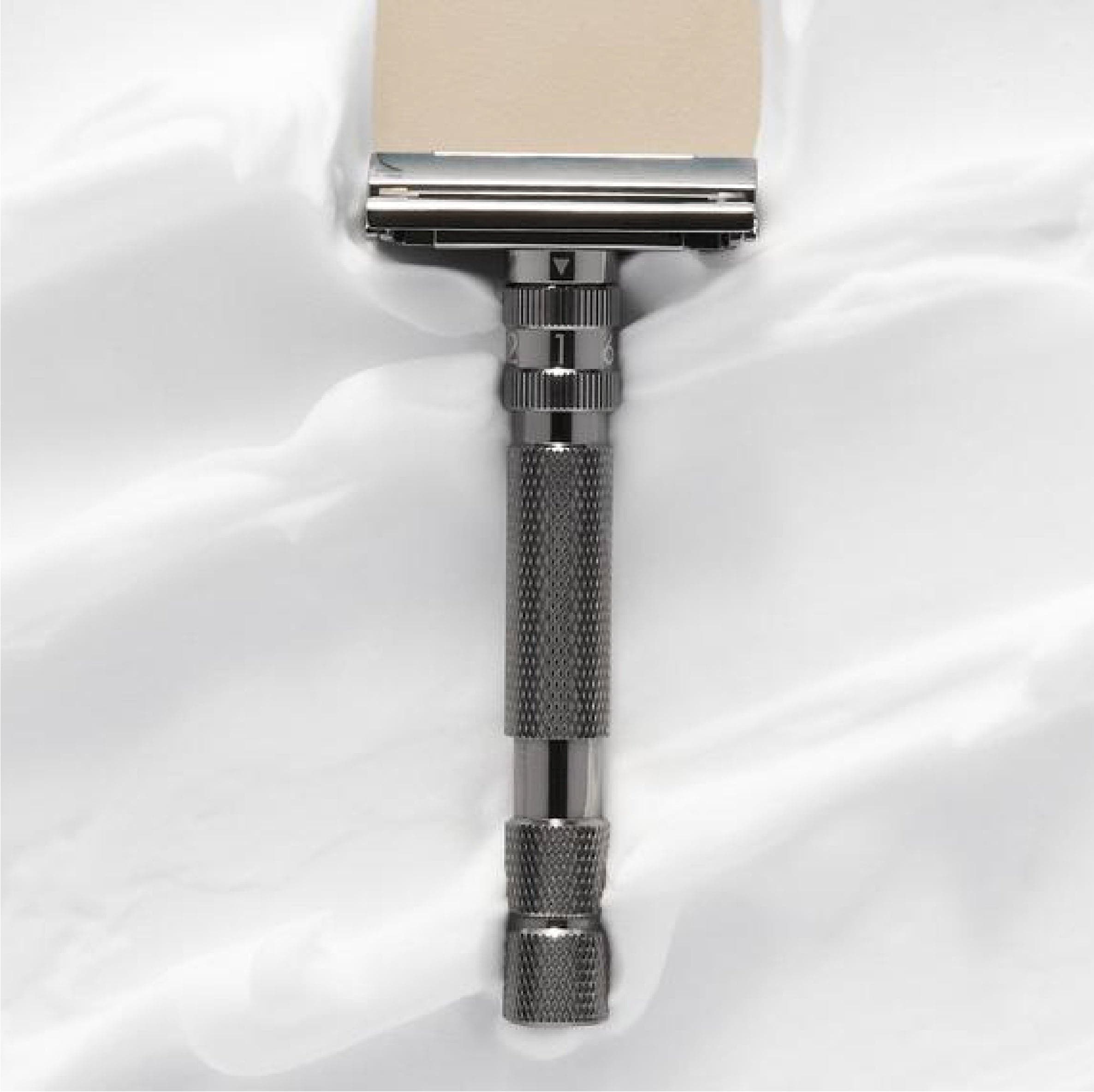 Rockwell T2 Adjustable Safety Razor (Gunmetal Chrome) - by Rockwell Ra