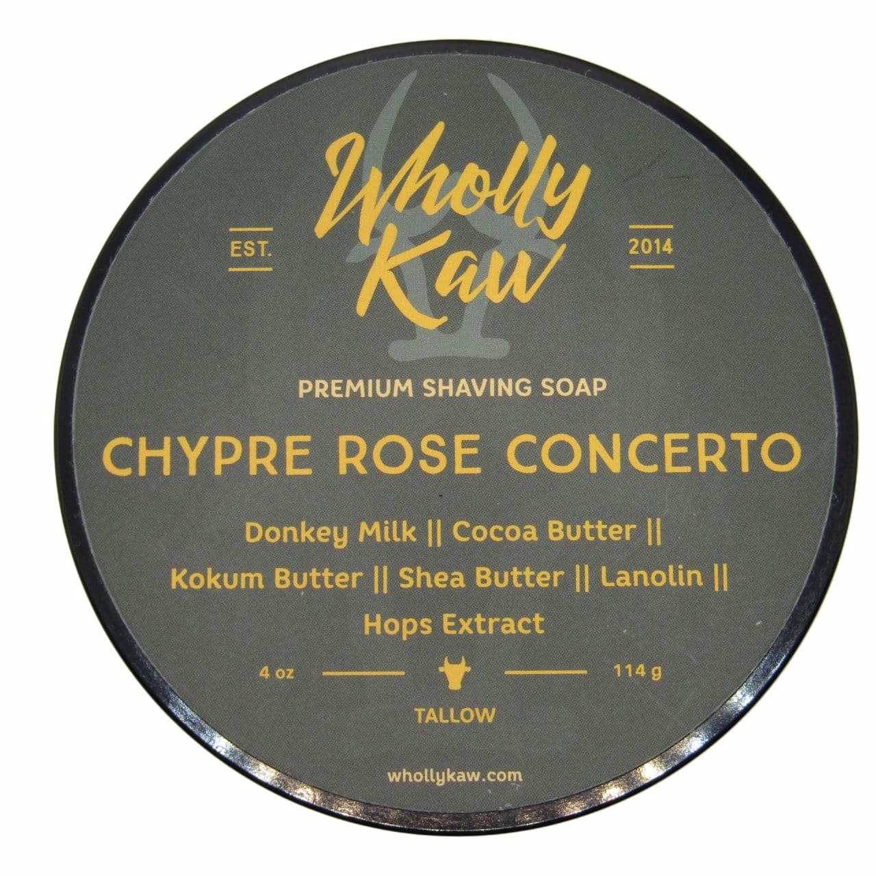 Chypre Rose Concerto Shaving Soap (Tallow) - by Wholly Kaw (Pre-Owned)